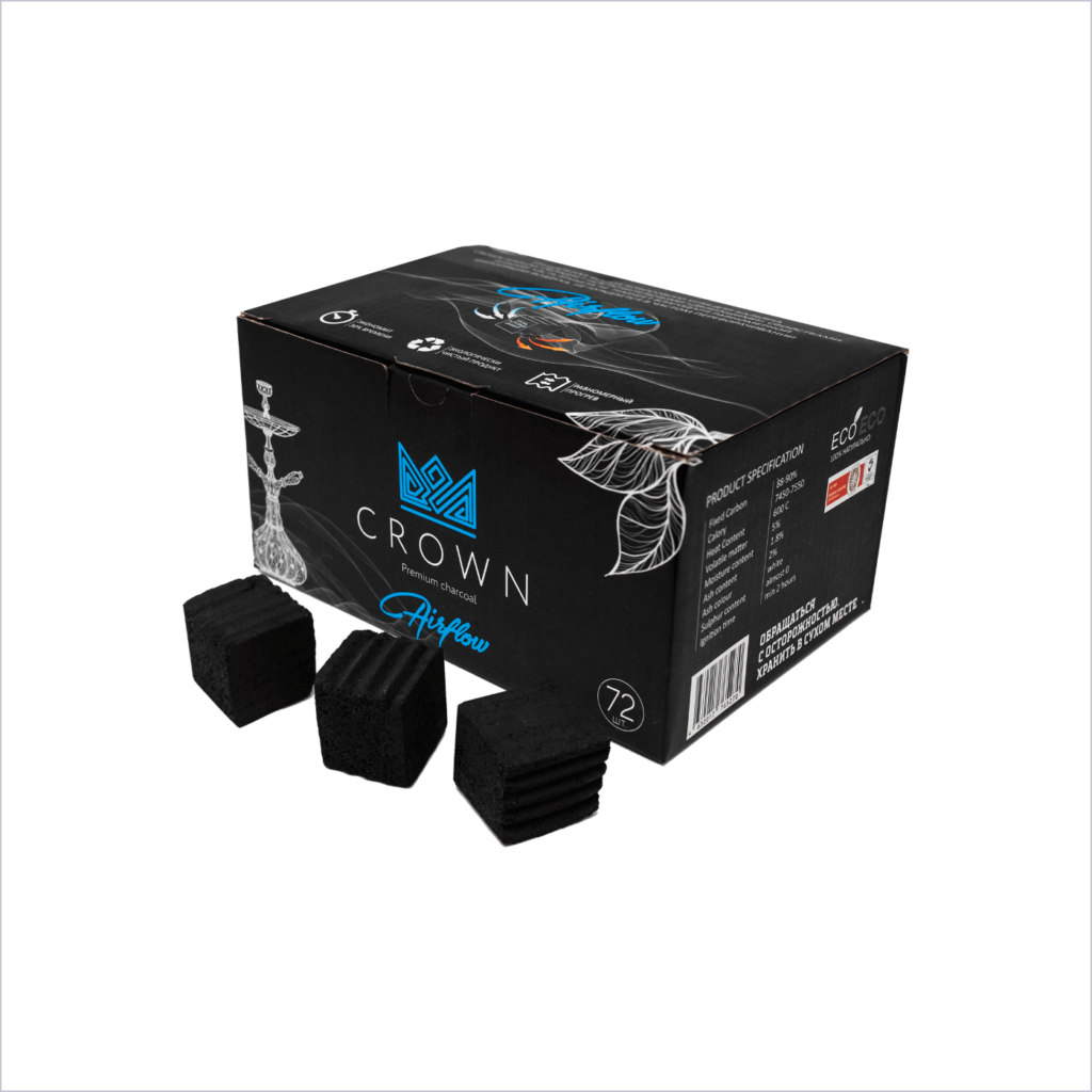 Charcoal Crown Airflow 1 kg (25 mm) Fluted | | Hookahteka